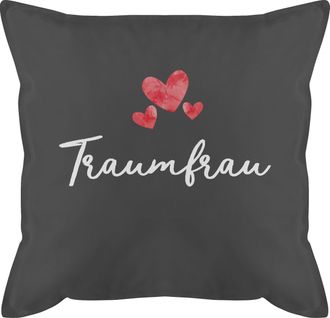 Shirtracer Kissen 50x50 - Partner Ideen - Traumfrau - Wunschfrau Idealfrau Herzdame Liebling Schatz Geschenk Valentinstag Partnerin Freundin Geschenke - 50 x 50 