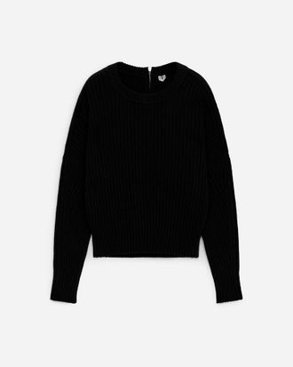 Arket Wollpullover Mit Rei&szlig;verschl&uuml;ssen -Schwarz