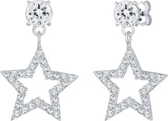 Elli Ohrringe Damen Sterne Sparkling mit Kristalle in 925 Sterling Silber