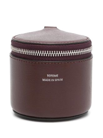 Toteme bo&icirc;te &agrave; bijoux en cuir - Rouge