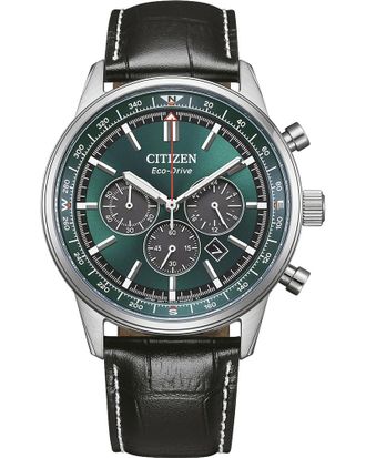 Citizen Eco-Drive Classic Chronograph, Leder Gr&uuml;n, 42mm Herrenuhr CA4720-01X