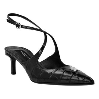 Philipp Plein Femme, Chaussures, Noir, Taille: 40 EU Escarpins &agrave; Bride Cheville en Cuir