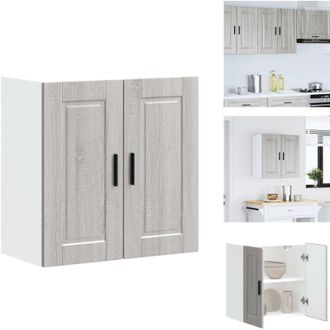 vidaXL K&uuml;chen-H&auml;ngeschrank Porto Grau Sonoma Holzwerkstoff - K&uuml;chen-Wandschrank - K&uuml;chen-Wandschr&auml;nke - Wandschrank K&uuml;che - K&uuml;chenschrank