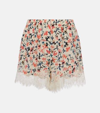 Ulla Johnson Shorts Noella aus Seide mit Spitze