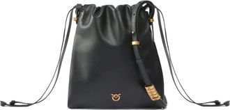 Pinko sac à bandoulière à logo - Noir