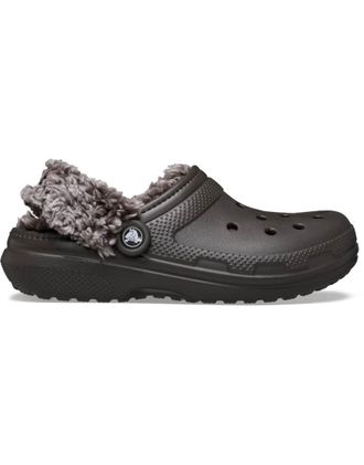 Crocs Classic Clogs mit Fleecefutter in Dunkelbraun