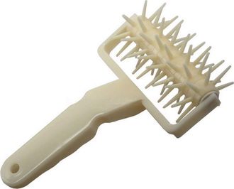 Ogquaton Gebäck-Rollen-Pizza-Rollen-Teig-Docker-Plastikpizza-Rollen-Backen-Werkzeug für Zuhause oder Backengeschäft milchig