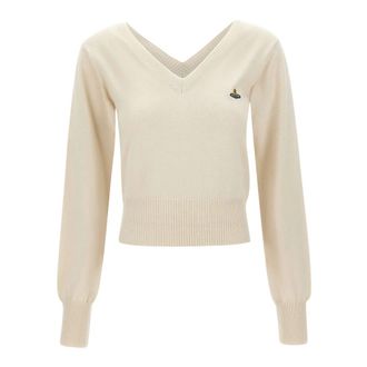 Vivienne Westwood Femme, Pulls, Blanc, Taille: 40 FR Beatrice Sweater