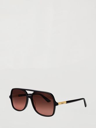 Chlo&eacute; Rechteckige Aviator-Sonnenbrille aus Acetat mit Doppelsteg