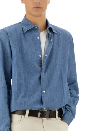 Aspesi 100% Cotton Denim Shirt - Blue