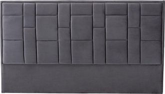 Vente-Unique Bettkopfteil - 180 cm - Samt - Dunkelgrau - Hermine