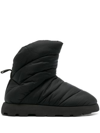 PIUMESTUDIO bottines Luna &agrave; design matelass&eacute; - Noir