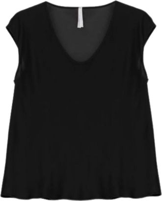 Imperial Femme, Tops, Noir, Taille: 42 FR Urban V-Neck Top