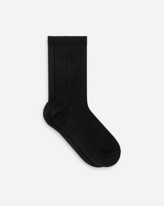 Arket Gerippte Socken Aus Seidenmischung -Schwarz