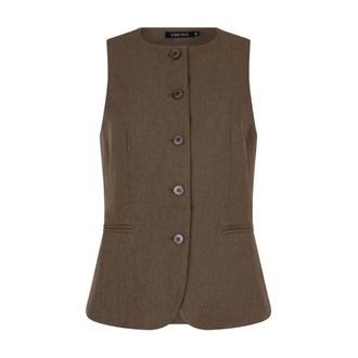 Ydence Mellie &Auml;rmellose Weste - - Jackets - Damen - Gr&uuml;n - S