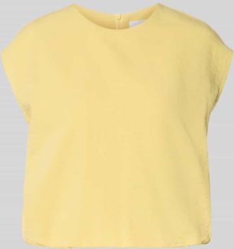 Jake*s Bluse mit Rundhalsausschnitt und Kapp&auml;rmeln