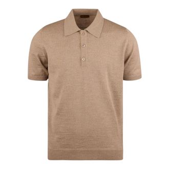Stenströms Homme, Tops, Beige, Taille: 2XL Polo en laine mérinos Manches courtes