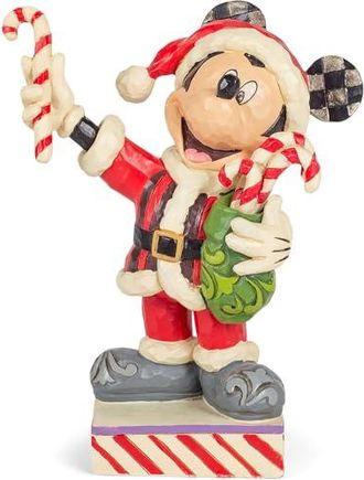 Enesco Disney Traditions Mickey Mouse with Candy Canes Figurine