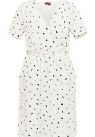 Mymo Kleid mit Kirschprint Damen Wollweiß