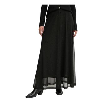 Bruuns Bazaar Glitzer A-Linie Maxirock - - Skirts - Damen - Schwarzk - XS
