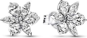 Pandora Pandora Timeless Clous doreilles Herbier scintillant en argent sterling avec zircones cubiques transparentes