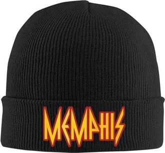 Generic Chapeau dHomme, Logo de Memphis, Couleur Jaune Rouge en Couleurs Grasses Hommes, Femmes Unisex, Bonnet, Bonnet, Cadeau de cyclines dext&eacute;rieur de No&euml;l 