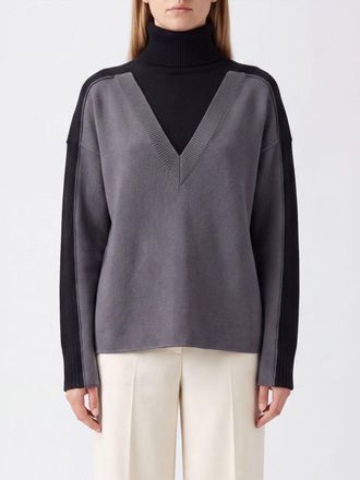 Maison Margiela Pull &agrave; col roul&eacute; relaxed fit en laine &agrave; motif bicolore