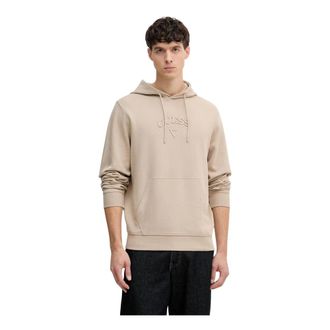 Guess Hoodie mit Patch-Logo - - Sweatshirts & Hoodies - Herren - Beige - M
