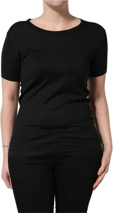Dolce & Gabbana Femme, Tops, Noir, Taille: 48 FR T-Chemises