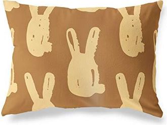 Bonamaison Le Jardin du Lin Kissen Zierkissenbezug Brauntöne Kissenbezug, Weich Bequem, Für Zuhause Autos Büro Sofa Wohnzimmer Couch Schlafzimmer Dekor, 35x50 Cm