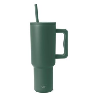 Simple Modern Thermobecher mit Strohhalm und Griff | Isolierter Edelstahl-Trinkbecher Eiskaffee-Reisebecher | Geschenke f&uuml;r Frauen und M&auml;nner | Trek | 1180ml | Fore