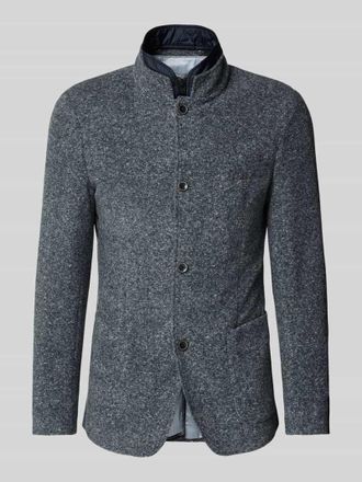 Roy Robson Slim Fit Sakko mit Stehkragen und Brusttasche