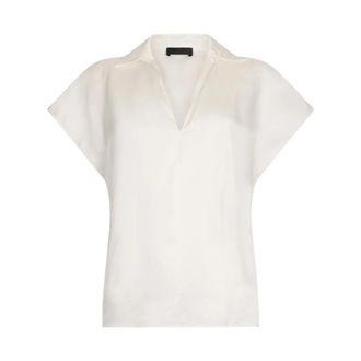 Liu Jo Blusa Scollo V - - Blouses & Shirts - Damen - Wei&szlig; - XS