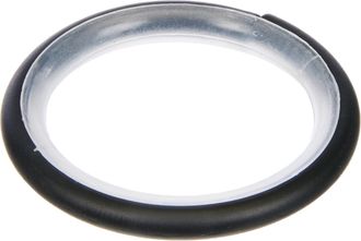 Gardinia Gardinenringe für Gardinenstangen mit Ø 16 mm - 20 mm, Mit Gleiteinlage und Gardinenhaken, 10 Stück, Breite 4 mm, Kreta, Metall/Kunststoff, Schwarz-ma