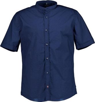 Olymp Herren Kurzarmhemd blau Baumwolle