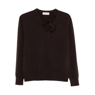 Dries Van Noten V-Ausschnitt-Pullover - - Knitwear - Damen - Braun - XS