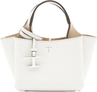 Tod's micro leather tote bag - Wei&szlig;