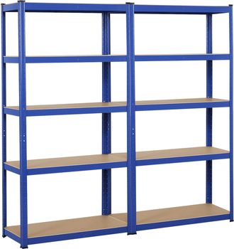 Yaheetech 2er Set Lagerregal 180 x 90 x 40 cm, Schwerlastregal Kellerregal bis 875 kg belastbar, Steckregal Werkstattregal Schwerlastregal Metallregal Garagenre