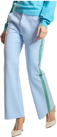 Cynthia Rowley Femme, Pantalons, Bleu, Taille: 38 FR Pantalon &Eacute;vas&eacute; Court en Coton