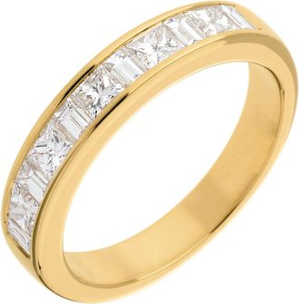 Edenly Trauring semi pavé in Gelbgold - Kanalfassung - 1 Karat