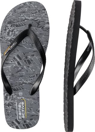 Camel Active Herren Zehentrenner mit Logoprint Schwarz-Grau, menswear-45