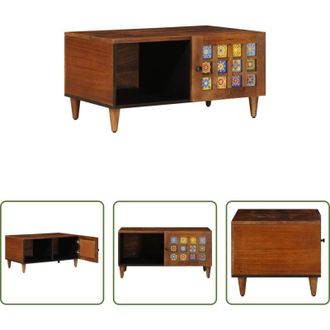 vidaXL vidaXL Mango - Couchtisch Braun 80 x 50 x 40 cm Massivholz Mango