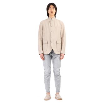 Eleventy Homme, Vestes, Beige, Taille: 2XL Snap Jacket