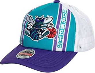 Mitchell & Ness Casquette rétro pour camionneur HWC Charlotte Hornets, Blanc., taille unique