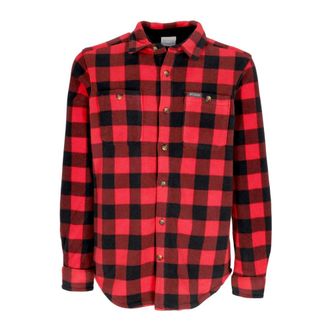 Columbia Rotes Karo Flare Gun Fleece Hemd - - Shirts - Herren - Mehrfarbig - S
