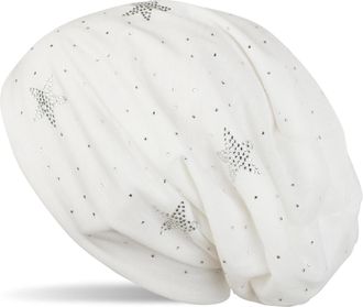 styleBREAKER M&uuml;tze Beanie mit Strass Sterne