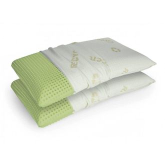 Talamo Italia Talamo Italia Talamo Italia Kissen fürs Bett, 100 % Made in Italy, Kissen aus Organic Green Memory, perforierter und umweltfreundlicher Kissenbezug