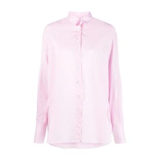 Finamore Rosa Button-Up Hemd Oversize Rahmen - - Blouses & Shirts - Damen - Rosa - M