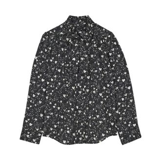 R13 Femme, Blouses et Chemises, Noir, Taille: 40 FR Chemise Lavalli&egrave;re