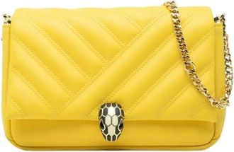 Bulgari Sac bandouli&egrave;re Serpenti Cabochon Pre-owned - Femme - Pre-owned - Jaune - Taille: ONE Size
